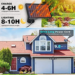 2 Pack Detachable Solar Security Lights, 3 Head Motion Sensor Lights With Remote Control 108 LED Rotatable Flood Lights IP65 Waterproof Outdoor Spotlights for Porch Garden Patio Yard Garage Pathway