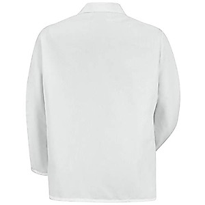 Red Kap Men's Specialized Lapel Counter Coat, White, X-Large