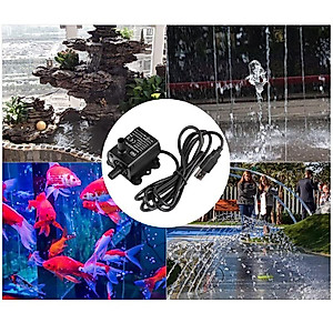 Electric Submersible Pump Submersible Pump 5V USB Ultra Quiet Mini Fountain Pump Aquarium Circulation Aqua Fountain Pump Aquatic Pet Supplies Sump Pump (Color : 4.8W)