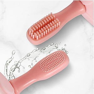 Yamadura Toddler Training Toothbrush，That Gently Clean and Stimulate Your Little One's Gums and Teeth，Made from 100% Food Grade Silicone (Green)