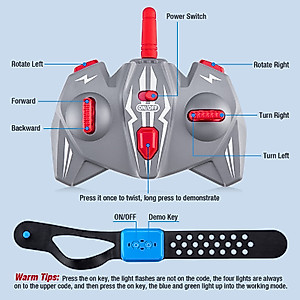 Powerextra Gesture Sensing RC Car, 1:16 Scale Outdoor Remote Control Car Crawler, 4WD Transform RC Car, Double Side All Terrains Toy Stunt Car with Two Batteries, 50+ Mins Play Time for Kids & Boys