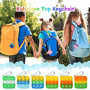 Kids Party Favors Fidget Toys Bulk 30 Pack Mini Pop Fidget Keychain Its Birthday Party Favors for Kids 4-8,8-12 Year Small Kid Classroom Prizes Fidgets It Bubbles Poppers Students Goodie Bag Stuffers
