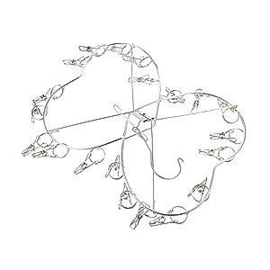 OKUMEYR 1pc Drying Rack Stainless Steel Clips Foldable Clothes Drying Rack Folding Clothes Hanger Clothes Drying Hanger Laundry Drying Rack Collapsible Multi Hanger Stainless Steel Silver