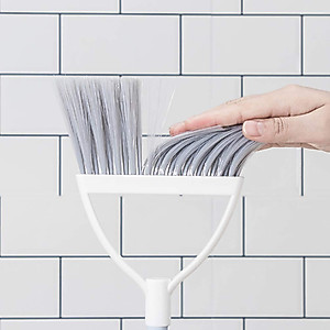 Gadpiparty Mini Broom and Dustpan Set, Small Broom with Dustpan Broomstick, and Pan Comb Sweeping Little Housekeeping Helper for Kids Home Kitchen Housework Cleaning Craft (White)