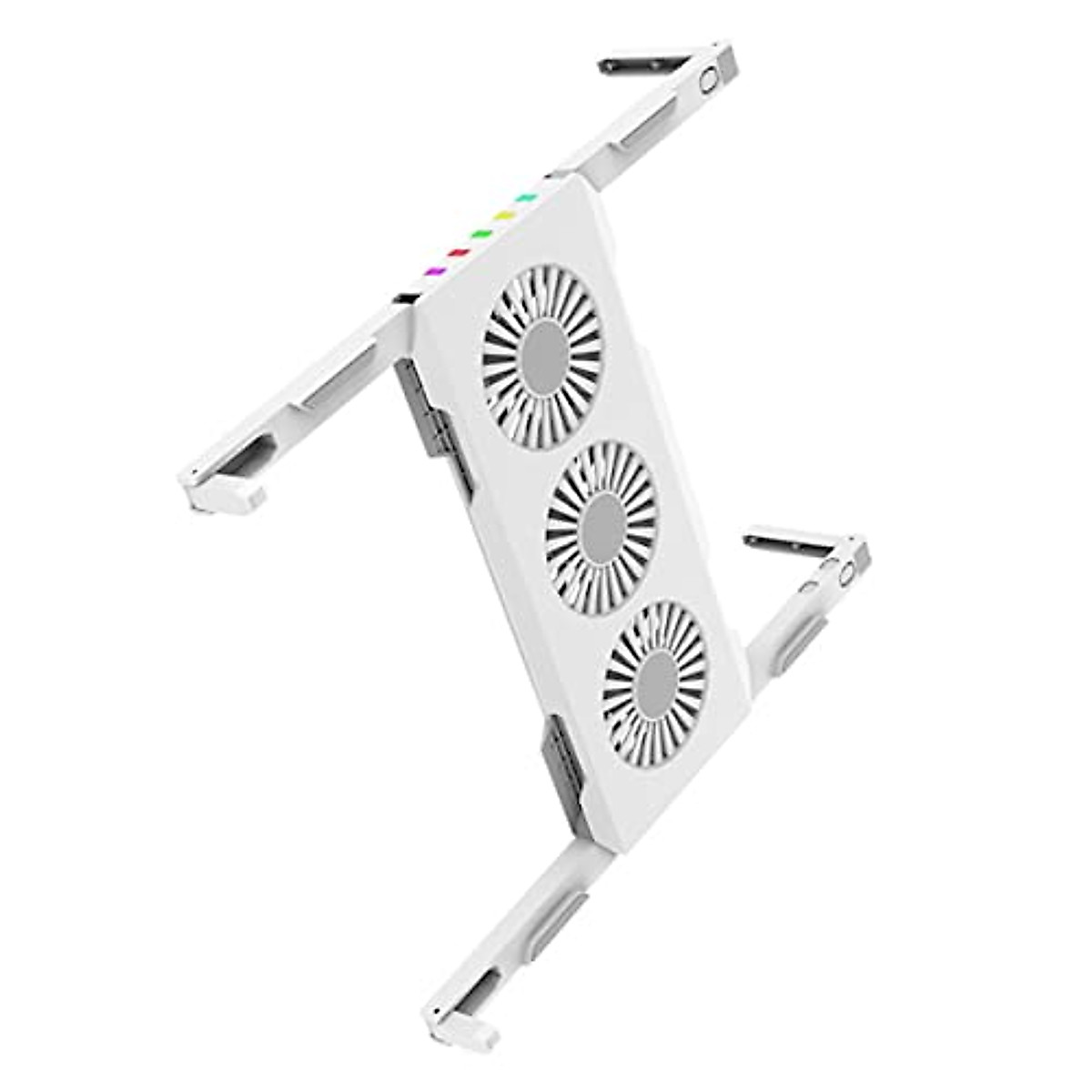 UKCOCO Cooling Base Computer Mount Laptop Cooling Pad Notebook Cooler USB Laptop Cooler Laptop Stand Holder Laptop Air Cooler USB Fan Laptop Fan Quiet Laptop Cooler Diode Abs White Led