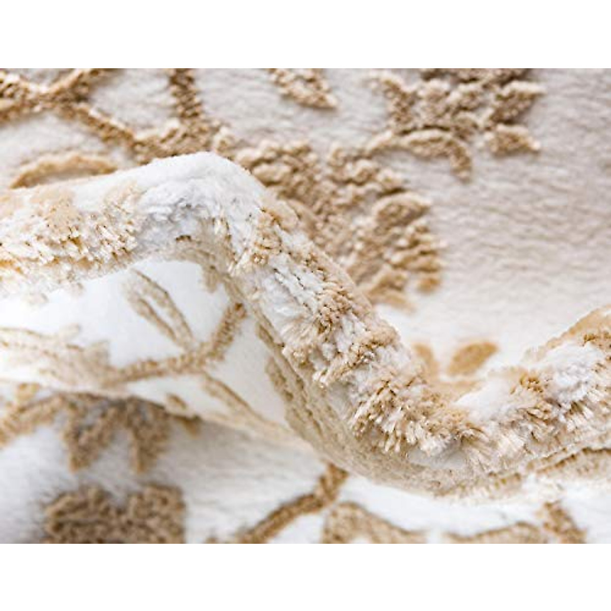 Unique Loom Rushmore Collection Classic Traditional Tone Textured Intricate Design Area Rug, 7 ft x 10 ft, Tan/White