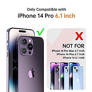 JUESHITUO Magnetic iPhone 14 Pro Case with Full Camera Cover Protection [No.1 Strong N52 Magnets] [Compatible with MagSafe] for Magnetic Women Men Girls Cute Phone Case (6.1")-Purple