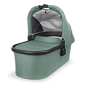 Cruz V2 Stroller - Gwen (Green Melange/Carbon/Saddle Leather) + Bassinet - Gwen (Green Melange/Carbon)