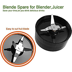 (Pack of 2) Cross Blade Blender Magic Bullet Replacement Parts Compatible with 250-watt Magic Bullet MB1101 Series Blender, Juicer and Mixer