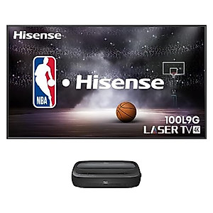 Hisense 100L9G-CINE100A 4K UHD Laser TV, Triple-Laser UST Projector with 100 inch ALR Screen (Renewed) Bundle with 2 YR CPS Enhanced Protection Pack