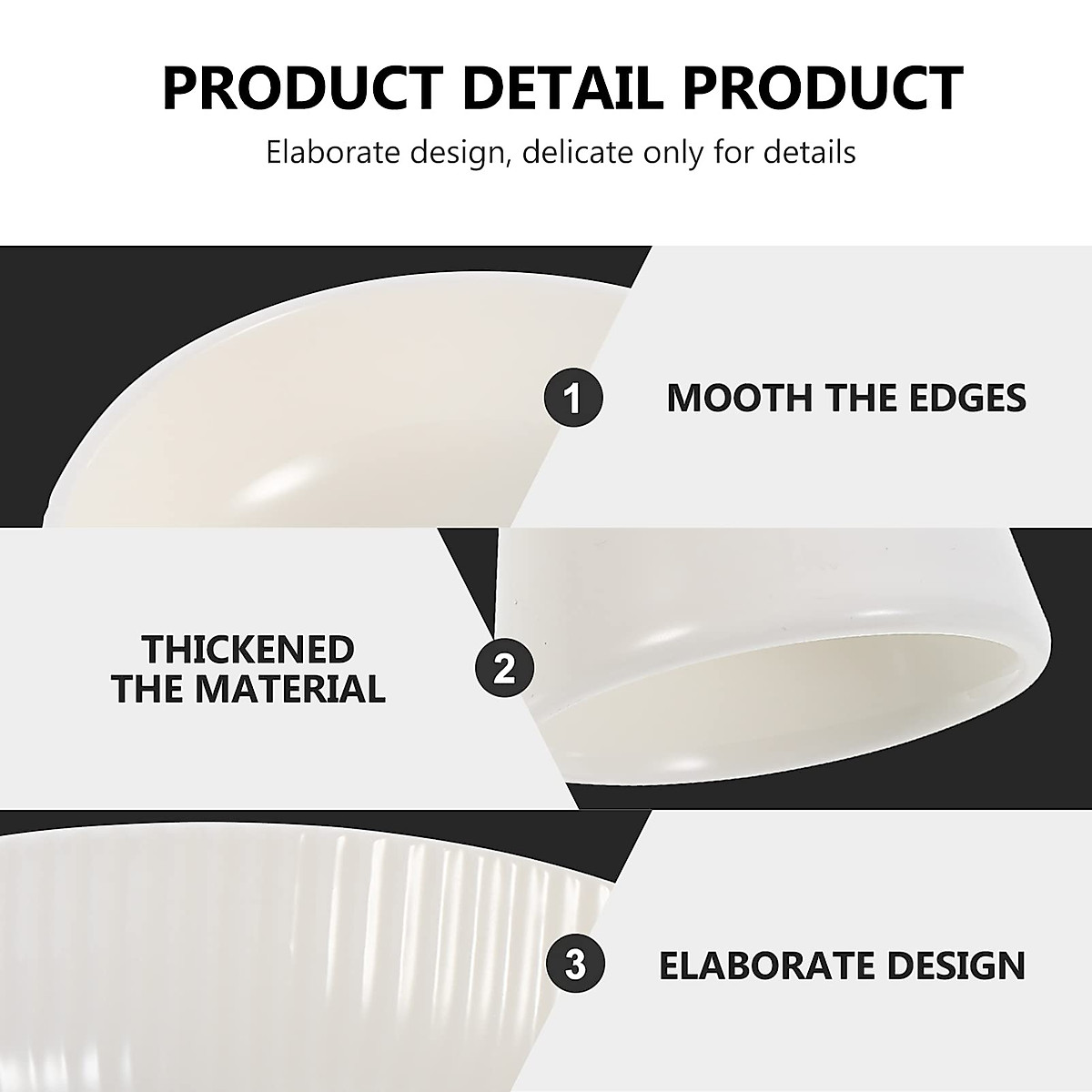 Yardwe Ceramic Footed Bowl Decorative Fruit Holder Dessert Display Stand for Kitchen Counter Centerpiece Table (4.7 Inches in Diameter, White)