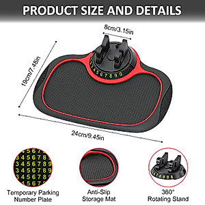 Rednow Portable Electronic Device Mount, Car Phone Holder with Honeycomb Mat, Universal Compatibility, Rotatable, 1 PC