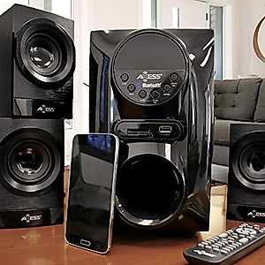 AXESS Mini Entertainment System 5.1-Channel Home Theater Speaker System Black (MSBT3911BK)