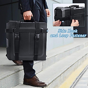 Trunab PC Tower Carrying Strap with Rubber Handle, Desktop Carrying Case Belt Computer Travel Holder with Pockets for Cable, Mouse, Ideal for Transporting On The Go - Patented Design
