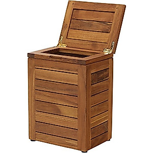 AquaTeak Spa Waste Basket with Lid