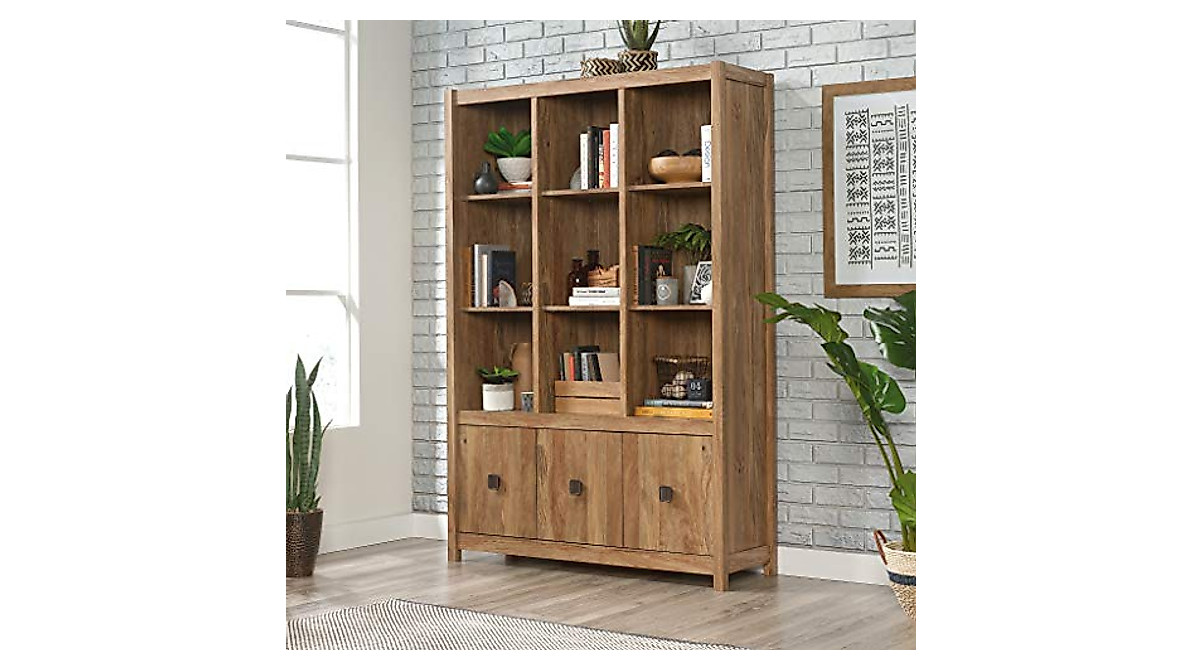 Sauder Cannery Bridge Storage Wall - Stylish Organization in Mango Finish