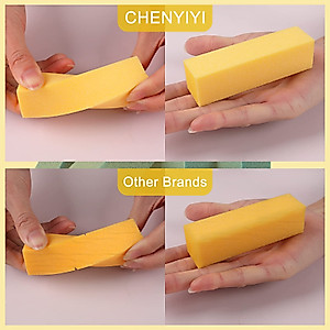 CHENYIYI 10 Packs Nail Buffer Block, Medium 150 Grit Nail Buffer for Natural and Acrylic Nails, 4 Sided Sanding Buffing Block for Gel Polish Nails, Professional Pedicure Manicure Buffer Kits (Yellow)