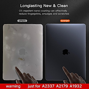 Soonjet Invisible Armor Compatible for MacBook Air 13 inch Case & Polishing Cloth