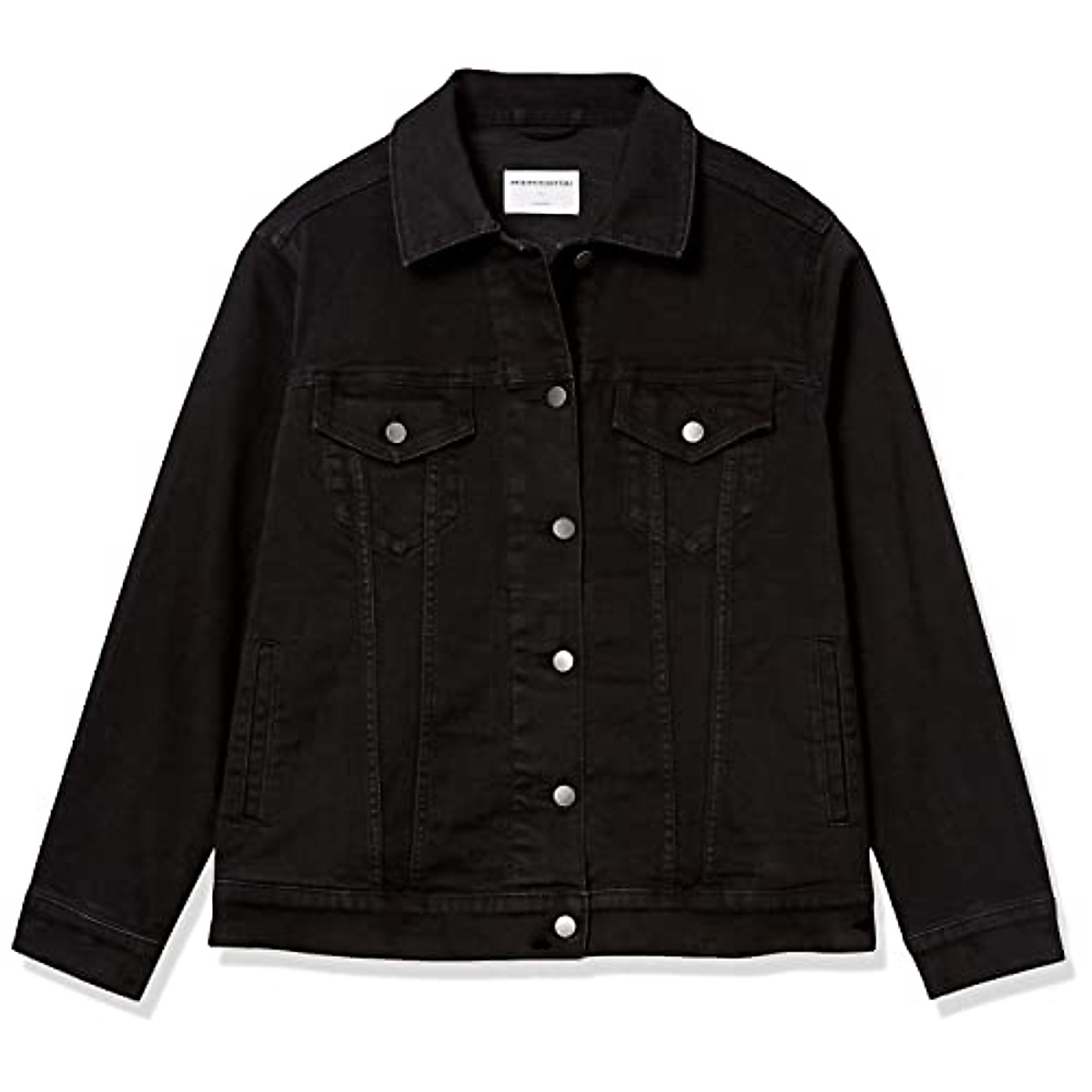 Amazon Essentials Women's Jean Jacket (Available in Plus Size), Black Wash, X-Large