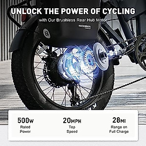 Viribus Electric Bike for Adults, 28mph Ebikes for Adults, 500W Electric Bicycle Folding with 36V 12Ah Removable Battery, Potable Pedal Assist Folding Electric Bike for Beach Snow Commuting, Grey