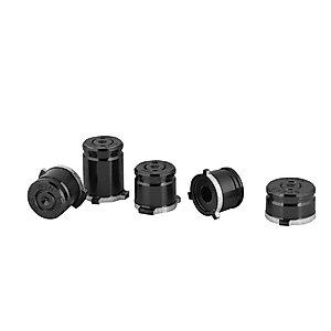 Bewinner Bullet Buttons for Xbox ONE Controller, A B X Y Aluminium 9mm Action Buttons Replacement ABXY Bullet Buttons for Xbox ONE Controller, Support Plug and Play(Black)