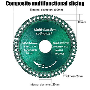Indestructible Disc for Grinder Composite Multifunctional Cutting Saw Blade Ultra-Thin Diamond Circular Saw Blade for Angle Grinder(3 PCS)