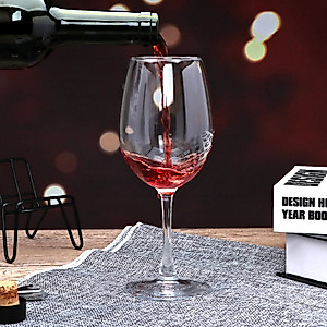 Cadamada 12oz Wine Glasses,Crystal Glass with Stem for Red or White Wine, High-end Banquet, Party, Bar, Wedding, Gift (12 pcs)