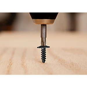 Wensilon (250 pcs)#8×1" Black Truss Head Wood Screws Quick Metal Self Tapping Zinc Oxide