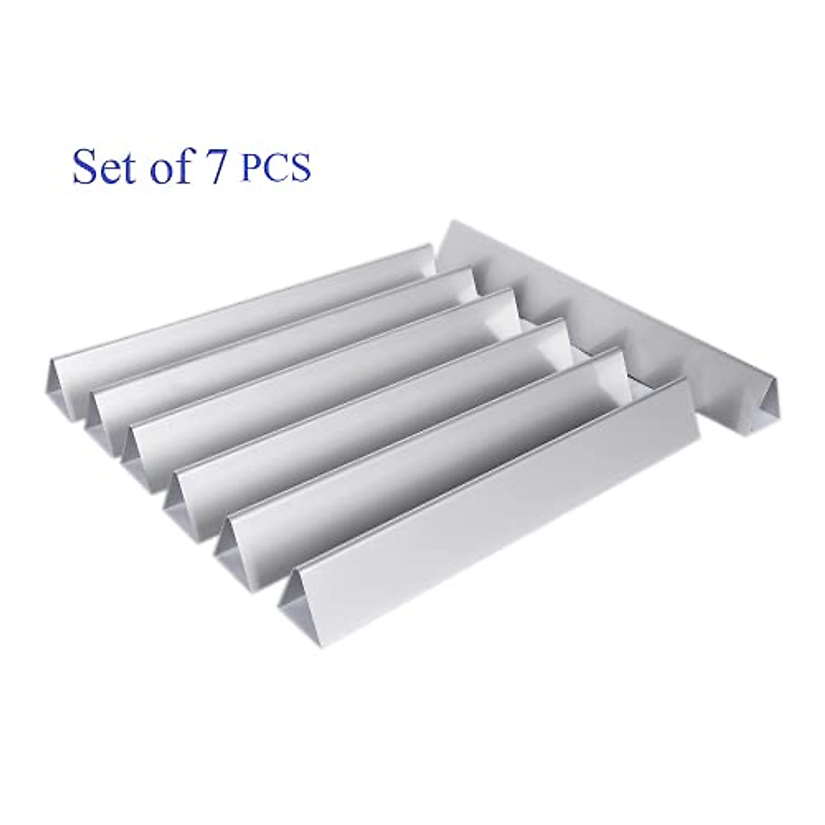 GasSaf 17 inch Flavorizer Bars Replace for Weber 66033, Genesis II E-410, S-410, Genesis II LX E-440, S-440 Gas Grills, 304 Stainless Steel Flavor Bars Replacement for Weber 66796/66030(7-Pack)