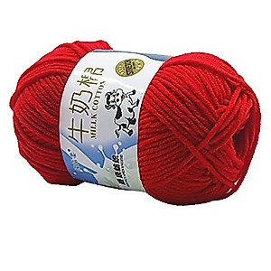 2 Set 1 Roll 5-Strand Wool Yarn Soft Warm DIY Beginner Needlework Hand Knitting Crochet Yarn Ball for Sewing Shop Crochet Yarn