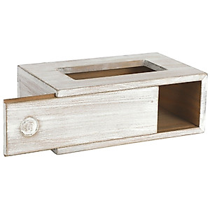 Dryer Sheet Holder Farmhouse Laundry Room Decor - Decorations and Organization - Fabric Softener Dispenser -Rustic Laundry Room Addition - Elevate Your Home - 8 x 5 x 3 Inches(Pinewood,White)