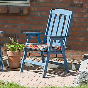 JMKaixin Patio Chair Cushions 19 x 19 Inch Waterproof Outdoor Seat Cushions for Patio Furniture Garden Sofa Couch Chair Pads with Adjustable Straps, Set of 2