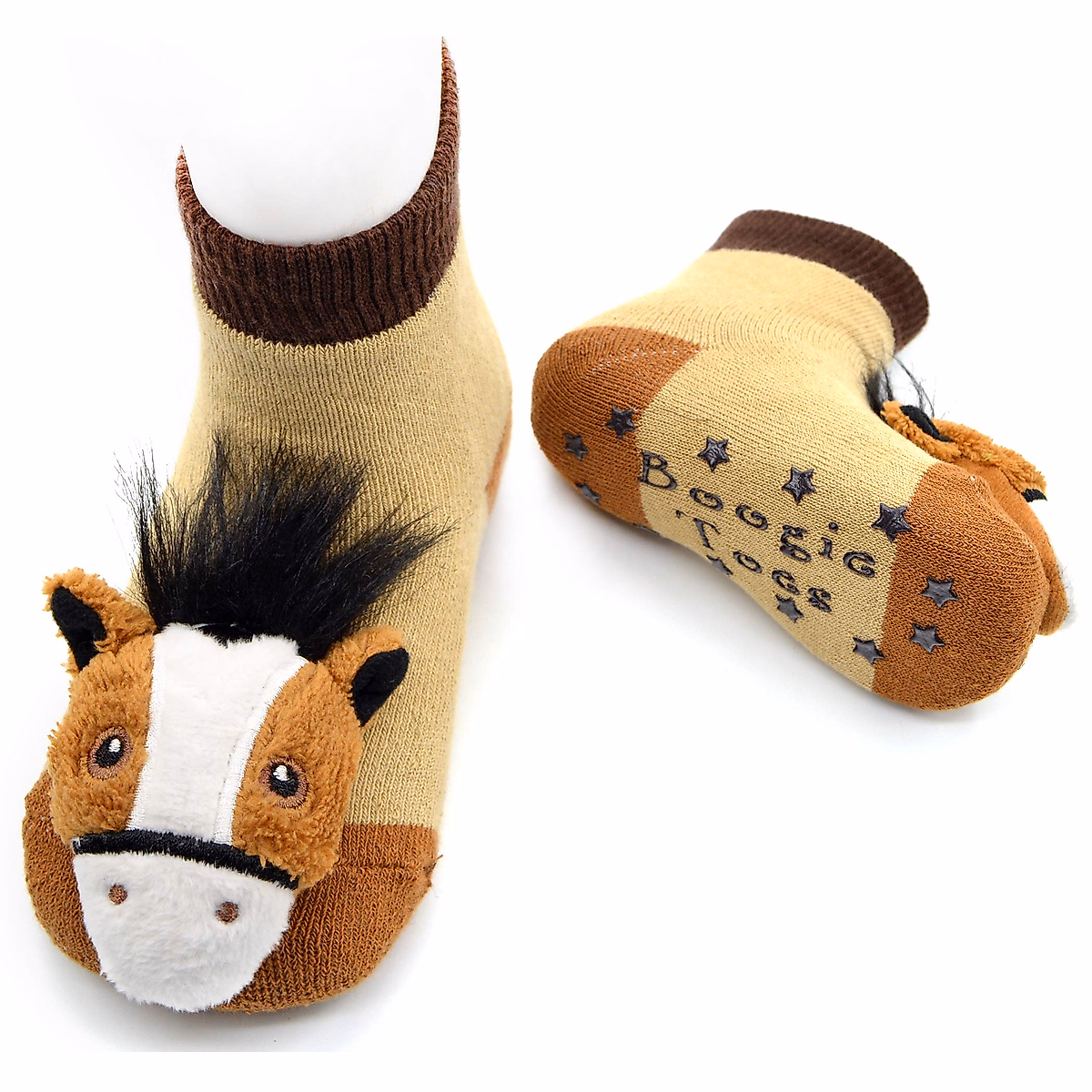 Piero Liventi Derby Pony Boogie Toes Rattle Sock, 1-Pair (0-1Y)