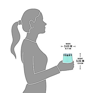 BUILT 12 Ounce Double Wall Stainless Steel Wine Tumbler with Lid Mint 5270078