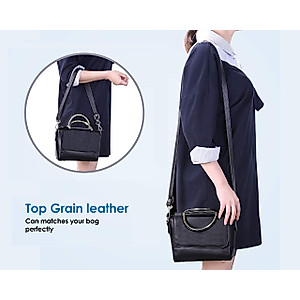 SeptCity Purse Strap Replacement, Genuine Leather Adjustable Crossbody Shoulder Straps For bags1.8 CM Width