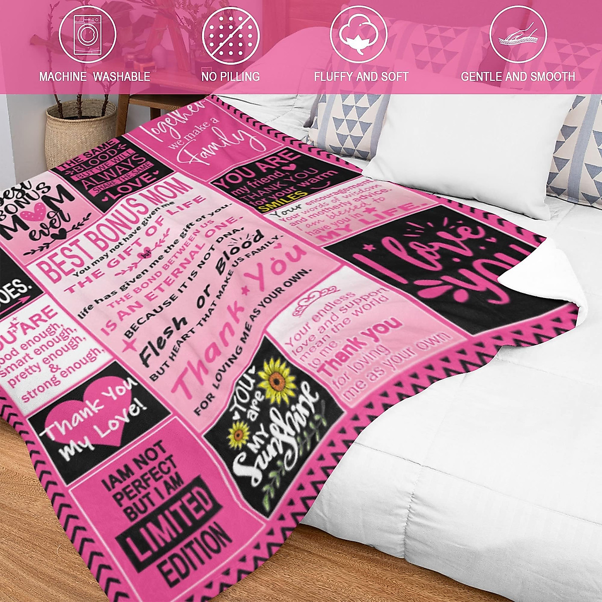 Shanfeirui Godmother Gifts for Women, Godmother Gift, Godmother Gifts from Godchild, Godmother Blanket, Godmother Gifts, God Mom Gifts, God Mommy Gifts Throw Blanket 60" x 50”