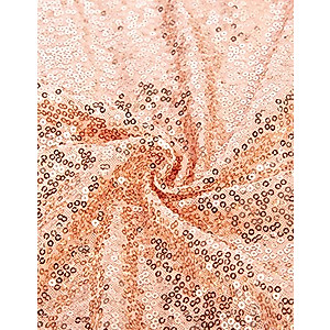 GRACE KARIN Women Deep V Neck Party Mini Dress U Back Sequin Irregular Hem Evening Dress Rose Gold