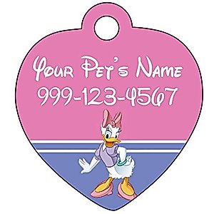 Daisy Duck Pet Id Tag for Dogs & Cats Personalized w/ Name & Number