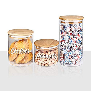 SWOMMOLY 243 White Cursive Pantry Labels for Food Containers, Water Resistant Pantry Kitchen Labels Stickers, Organization Labels for Storage Containers, Jars, Canisters