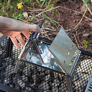 Foldable BBQ Grill, Stainless Steel Charcoal Grills, Durable Portable Detachable Barbecue Cooking Stove for Outdoor Garden Camping Picnic