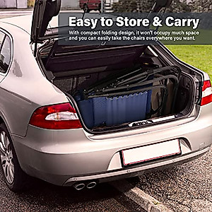 LUCKYERMORE 2-Pack Zero Gravity Chair Folding Lightweight Patio Lawn Recliners Heavy Duty Chaise Lounge Chairs, Blue