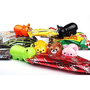 Cute Zoo Animal Chip Bag Clips – 3 Pc Pack – Durable Plastic Clip for Keeping Food Fresh, Organize Kitchen and Office – Perfect for Snacks, Travel & Super Adorable (Frog, Lion, Tiger)