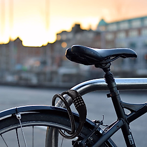 Bike Lock Cable, 4 Digit 3 Feet Long Bike Lock Combination, Resettable Anti Theft Bicycle lock for electric Scooter