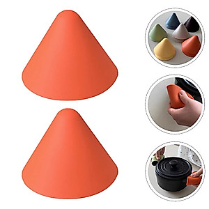 Hemoton 1 Pair Silicone Handle Holder Triangle Assist Hot Handle Holder Non Slip Pan Pot Holders Cover Heat Resistant Pot Sleeve Grip Cookware Handle for Frying Cast Iron Skillet Metal Pan Orange