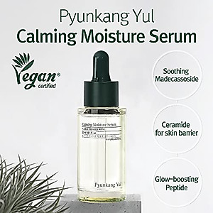 PYUNKANG YUL Calming Moisture Serum for Strong Daily Moisturizing Power, Skin Revival & Soothing Care with Centella Asiatica, Tea Tree, 5 Hyaluronic Acids, Ceramide | Korean Skin Care Moisturizing Serum | Safe on Acne Prone and Sensitive Skin - 30ml 1 Fl.