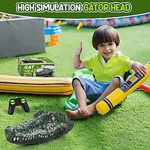 Doohickey Remote Control Alligator Head Boat for Kids and Adults, Simulates The Speed and Movement of a Real Alligator, for Pools, Water Parks, Lakes and More, Includes Gator Head and Remote Control