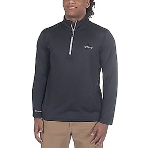 HABIT Men's Black Fork Mountain Trail 1/4 Zip Performance Layer, Black, X-Large