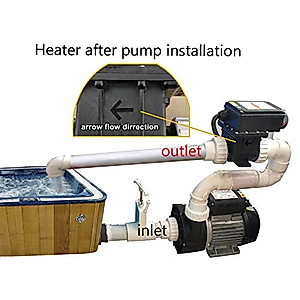 UCEDER Hot Tub LX H20-Rs1 Thermostat 110V 2kw with Adjustable Temperature Thermostat for Some hot tubs,Underground Small Pool &Bathtub（Suggest Connect 20A Adapter or Breaker