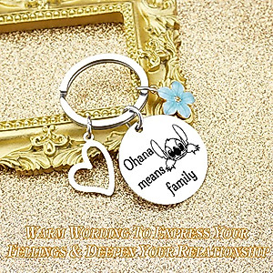 Ibiwe Li lo and sti tch gifts for girls women ohana means family sti tch stuff Womens Stocking Stuffers for Her Teen Girl Cute Keychain