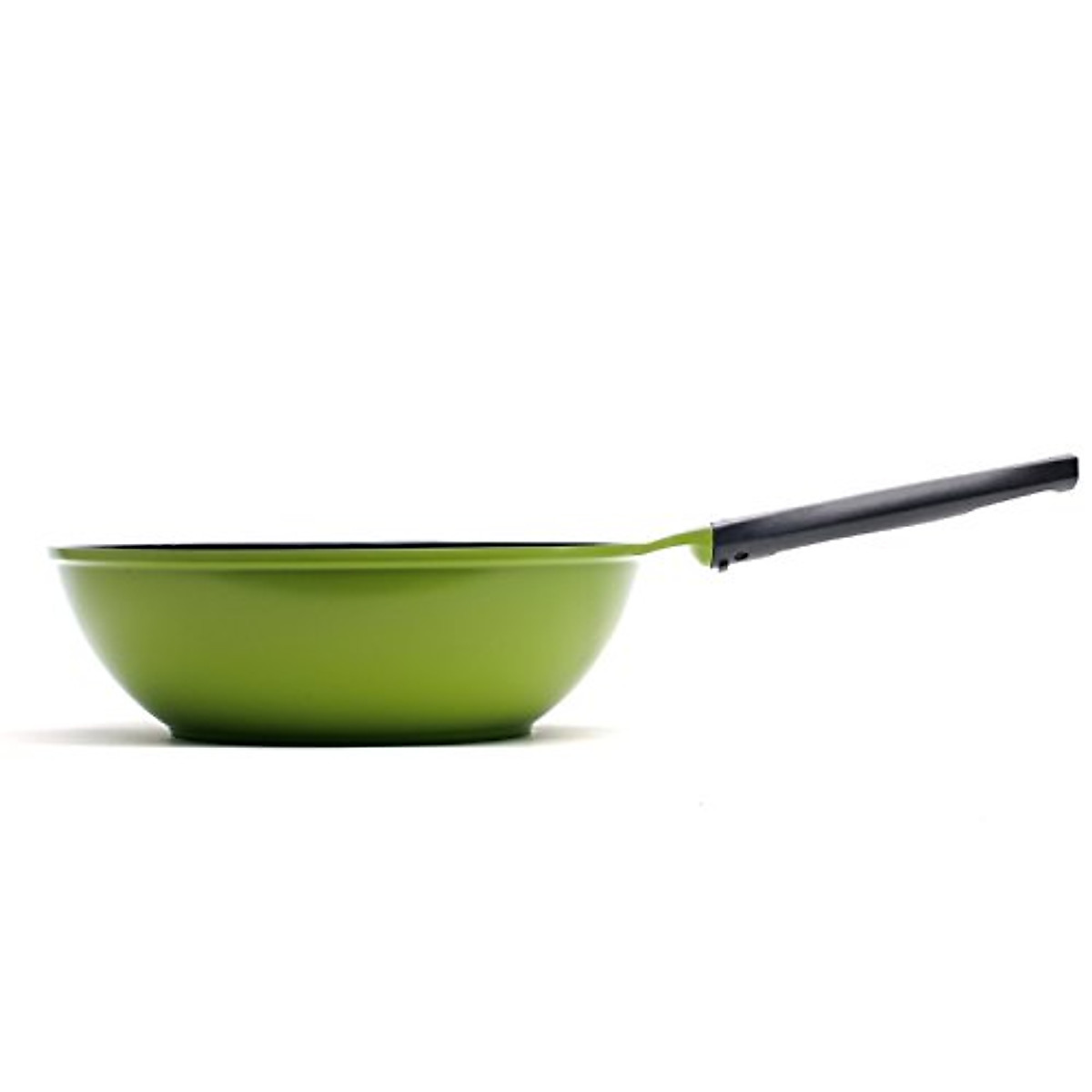 Ozeri 12" Green Wok Smooth Ceramic Non-Stick Coating (100% PTFE and PFOA Free)